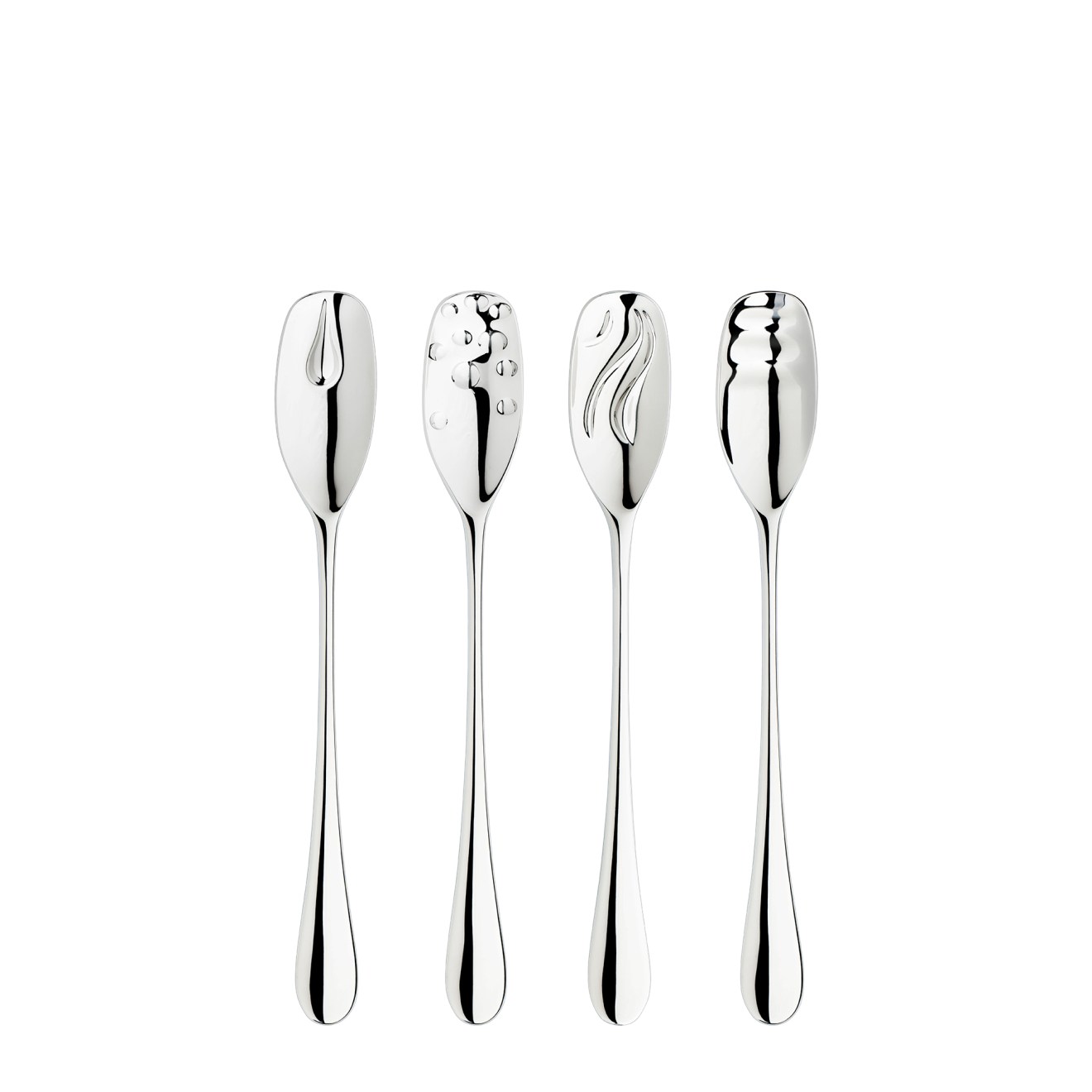 Mulberry Mirror 4 Piece Textured Spoon Set - Studio William