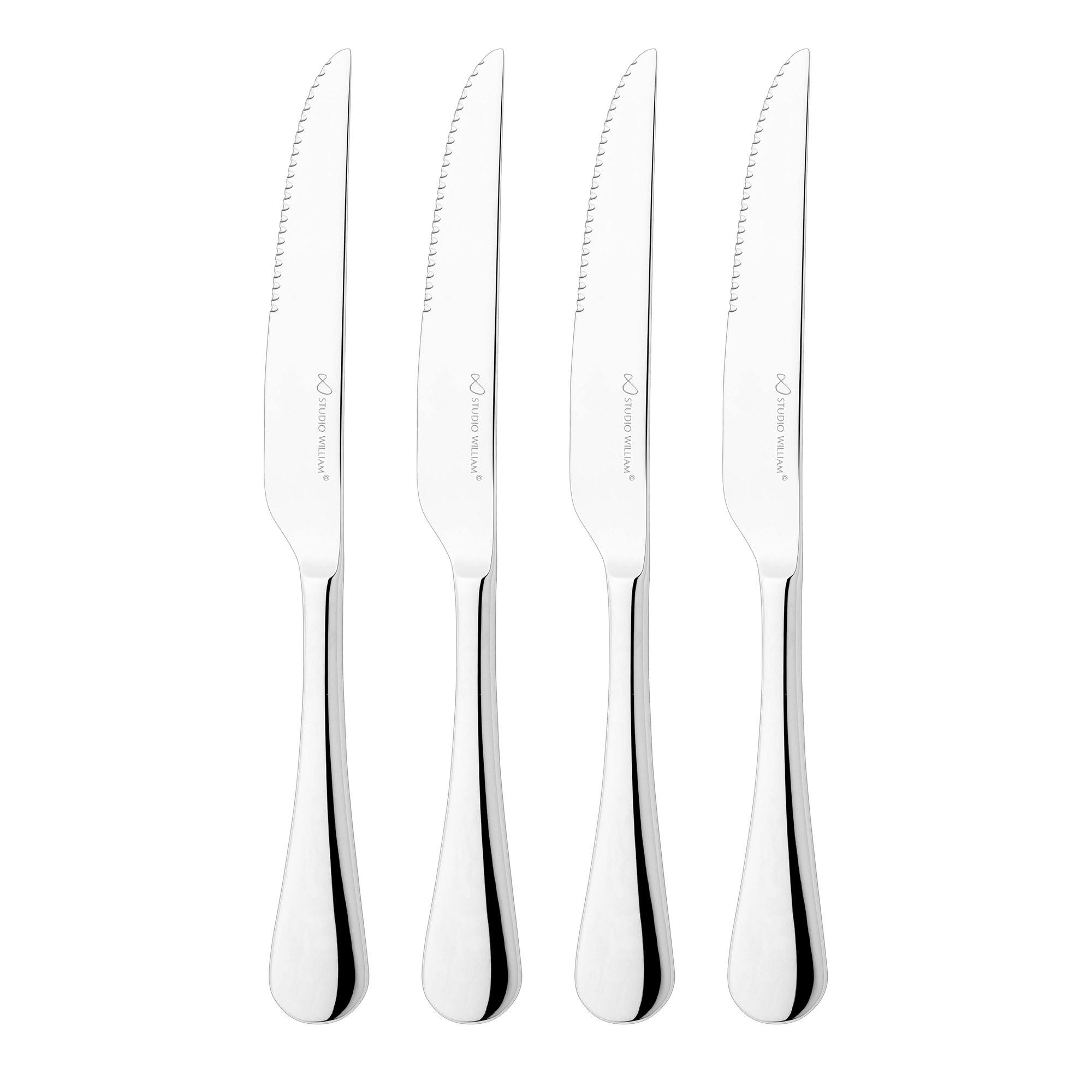 Royal Oak Mirror 4 Piece Steak Knife Set - Studio William