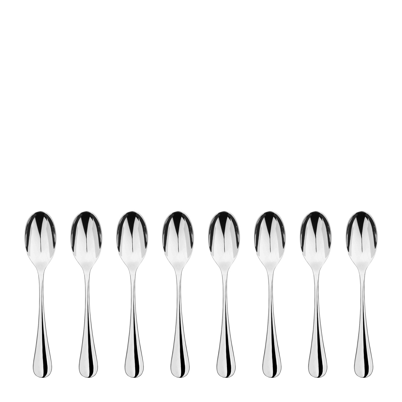 Royal Oak Mirror 8 Piece Coffee Spoon Set - Studio William